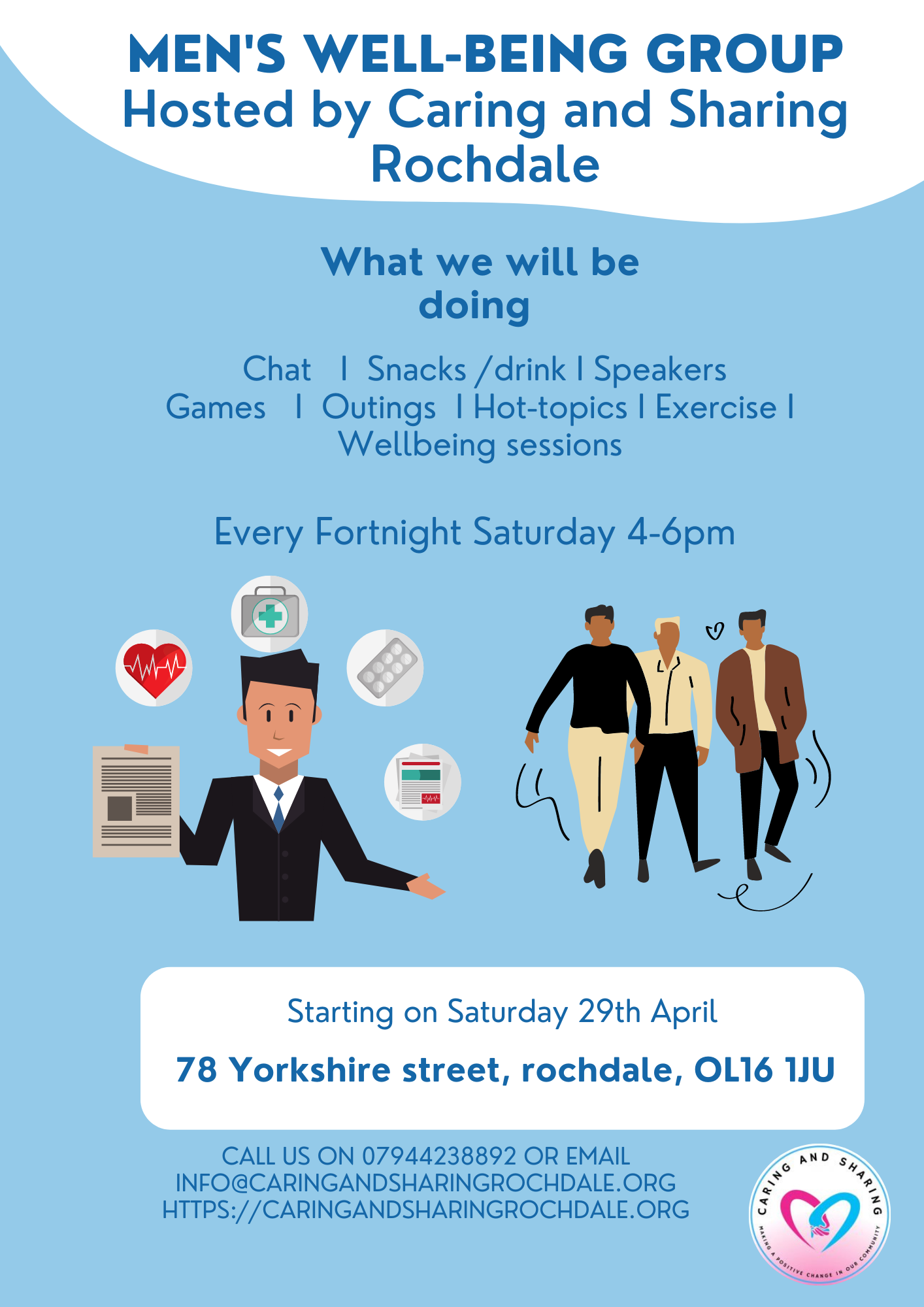 Men's well-being group - Caring and Sharing Rochdale